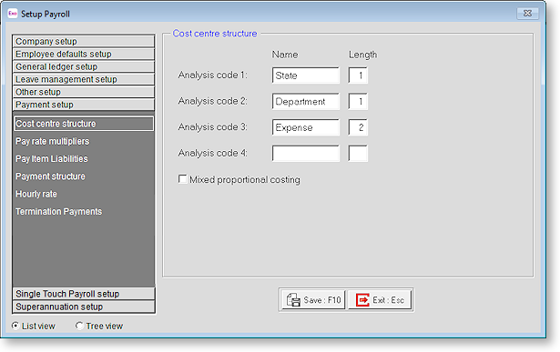 Exo Payroll - Payment Setup