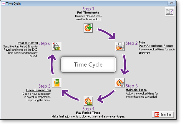 Exo Time and Attendance - Time and Attendance Time Cycle