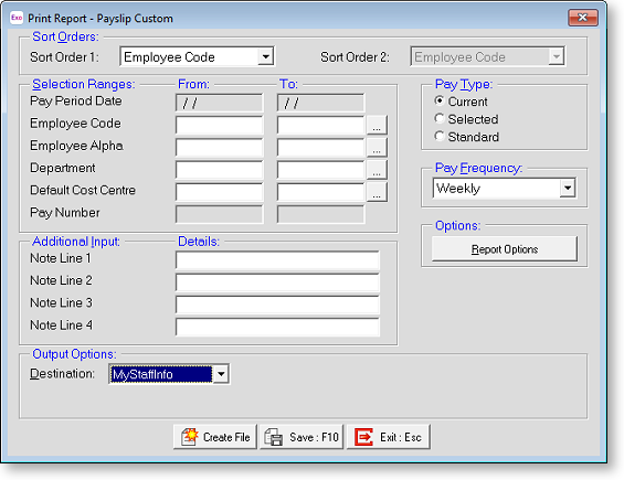 MYOB MyStaffInfo Help - Payslips