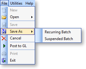 Holding GL Batches for Later Posting