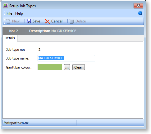 Setting Job Types