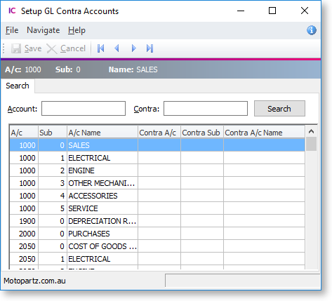 Exo InterCompany Help - Specifying GL Contra Accounts