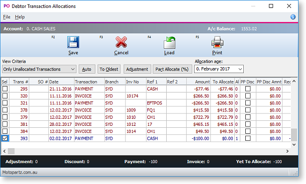 - Processing a Receipt