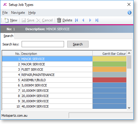 Exo Job Costing Help - Setting Job Types