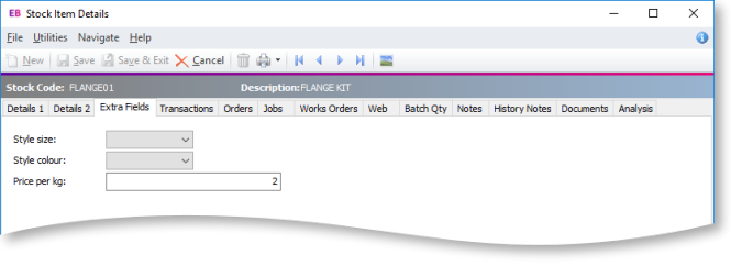 Exo Business Help - Custom Line Fields