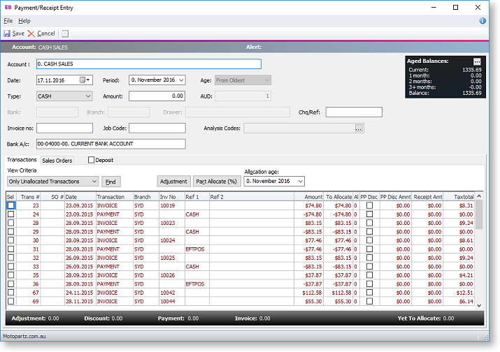 Exo Business Help - Receiving a Debtor Payment