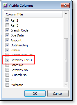 Exo Business Help - The Transaction Reference (TrxID)