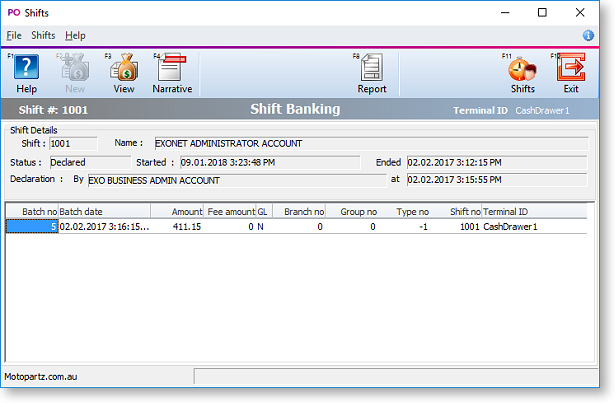 Exo POS Help - Printing Shift Reports