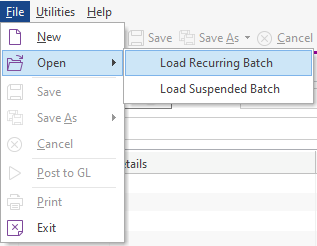 Exo Business Help - Holding GL Batches for Later Posting