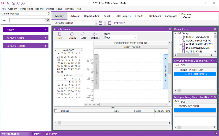 Exo Business Help - My Day