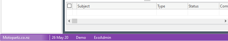 Exo Business Help - Setting the System Date