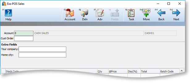 Exo POS Help - Extra Fields
