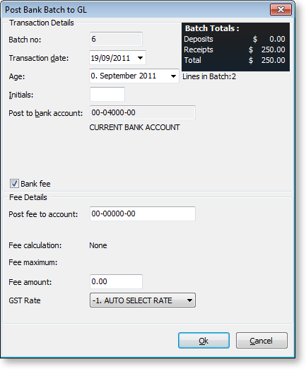 Create a New Debtors Banking Batch
