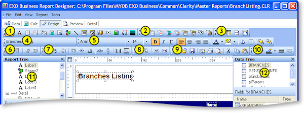 Workbench Toolbars Overview