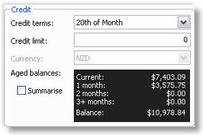 Viewing the Aged Balances of a Debtor
