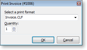 Reprinting a Debtor Invoice