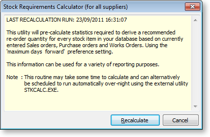 Forecast Based Purchase Orders