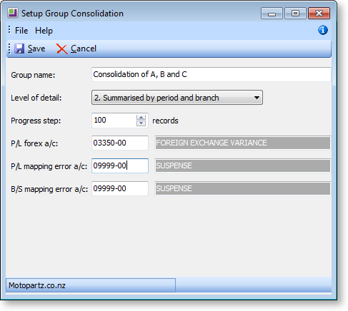 Defining the Group Consolidation