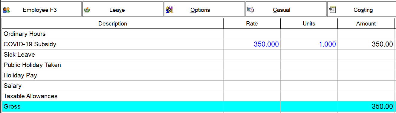 COVID-19 wage subsidy payments