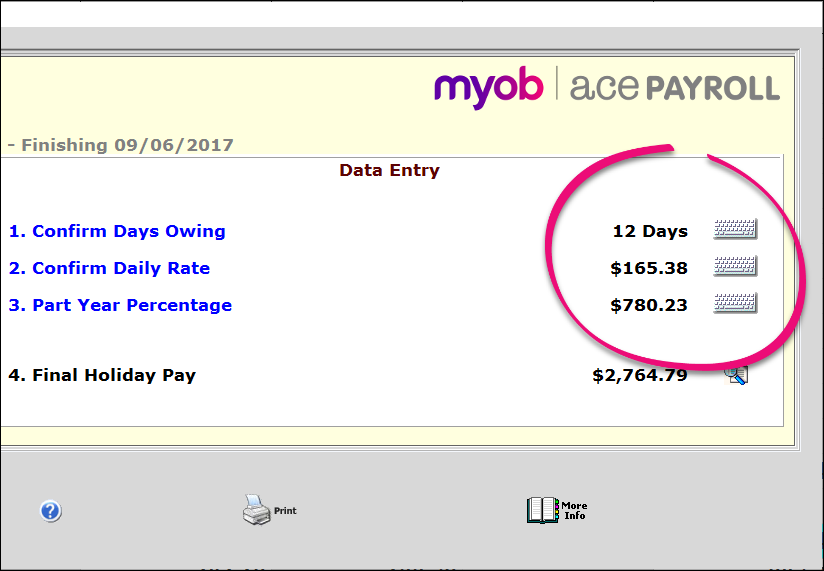 Pay annual leave in a termination pay