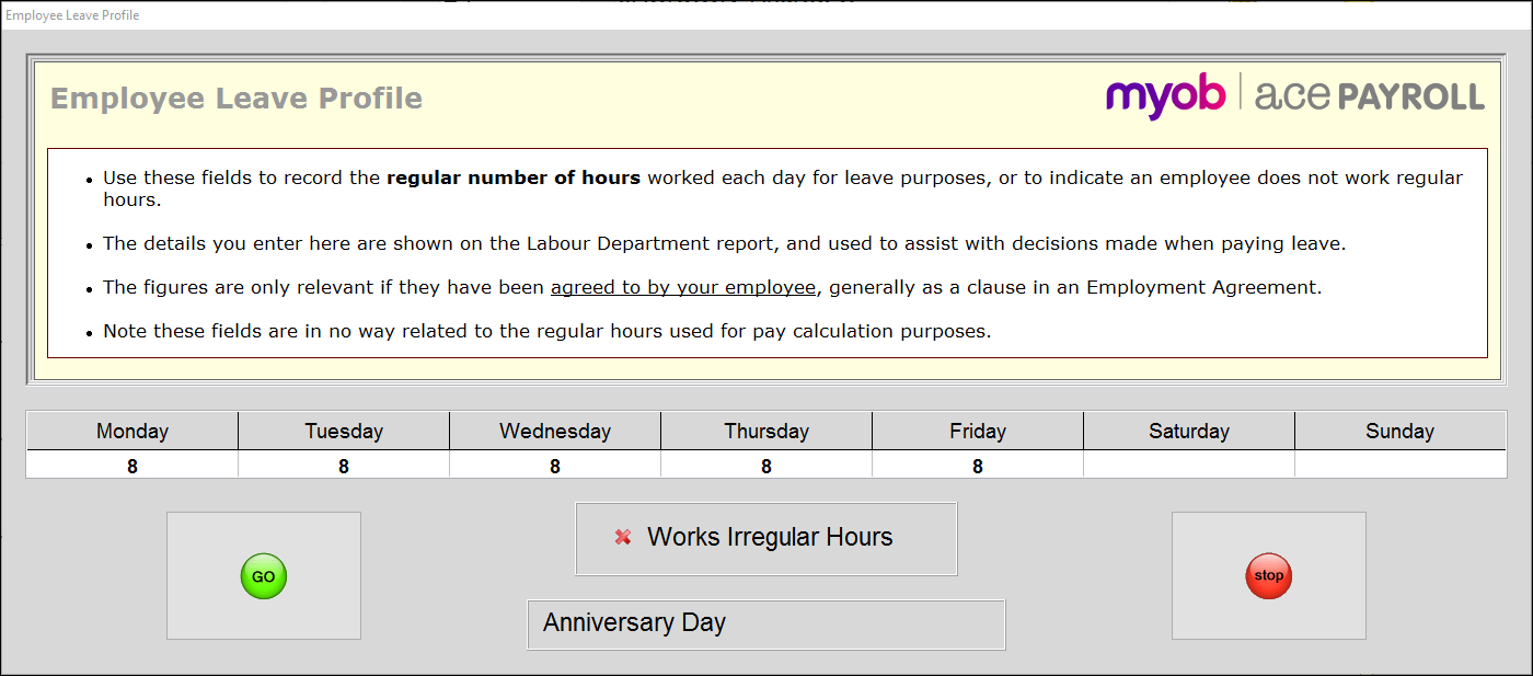 Create an Employee Leave Profile