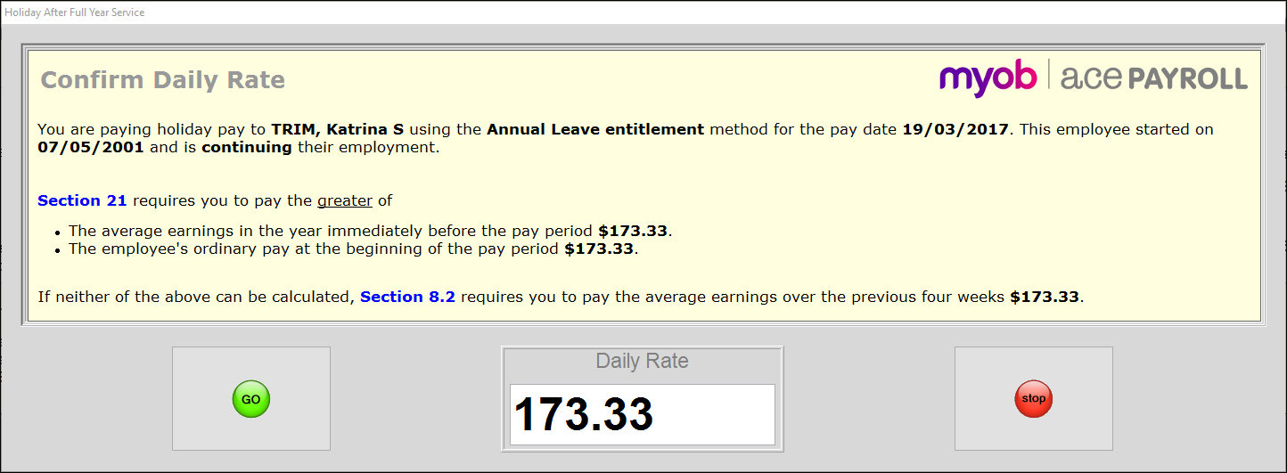 Calculating pay for annual leave