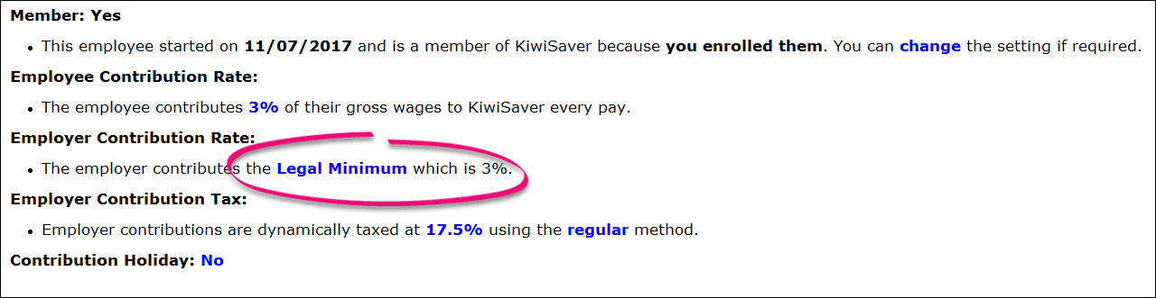 KiwiSaver contribution rates