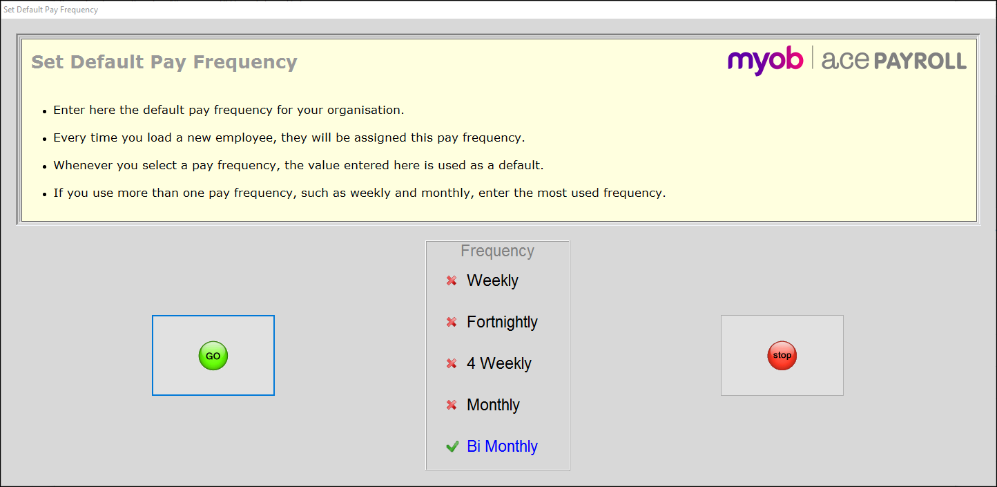 Change employee pay frequencies
