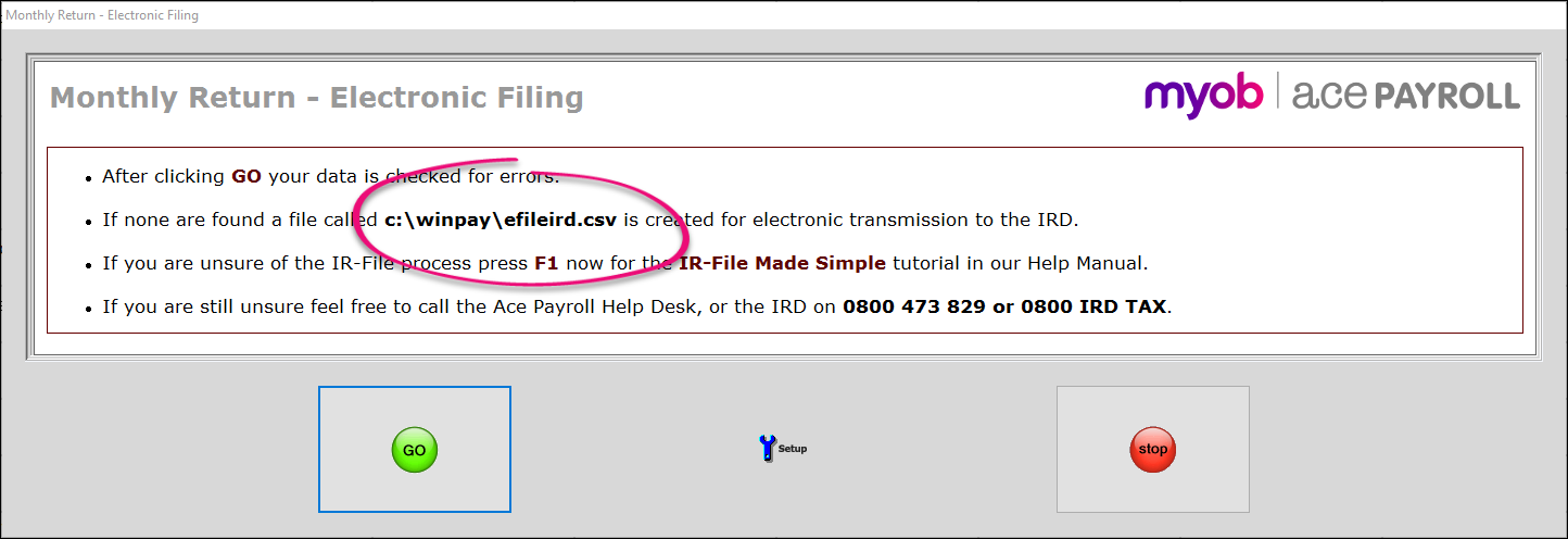Create and file returns with myIR
