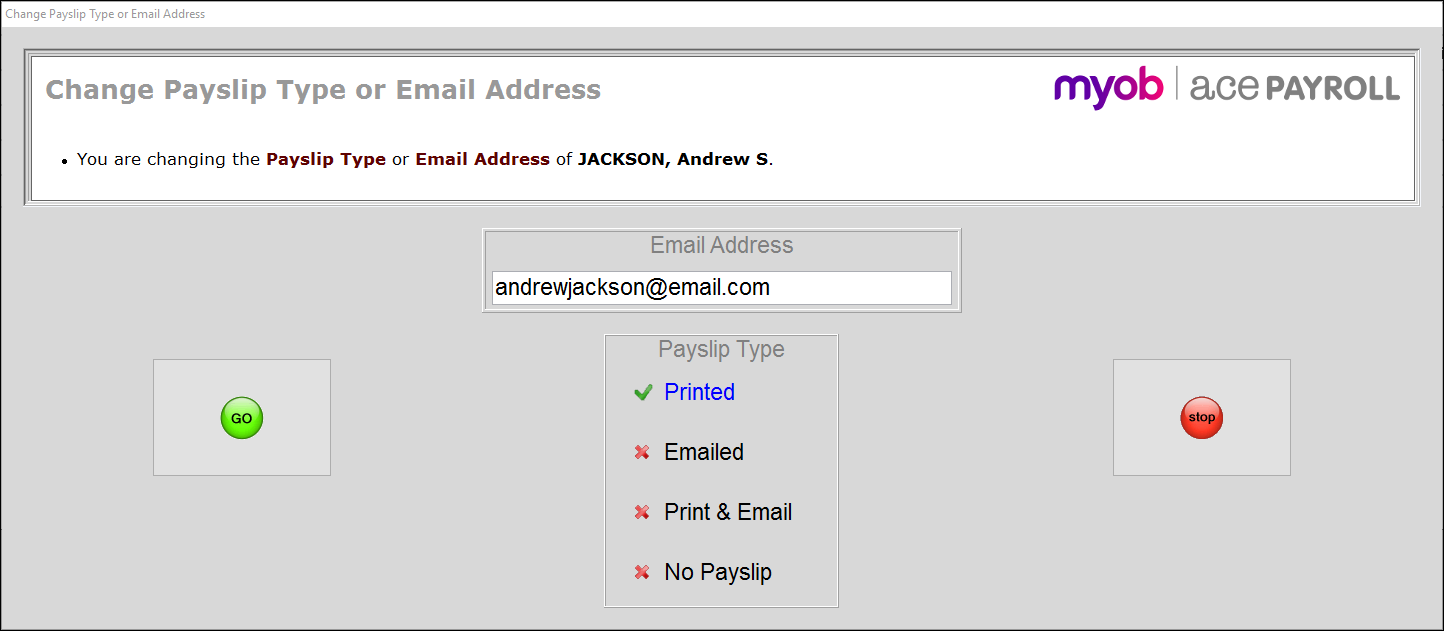 Emailed payslips overview