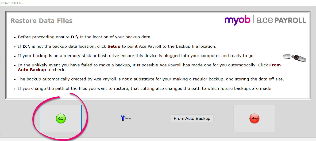 Transfer Ace Payroll to another computer