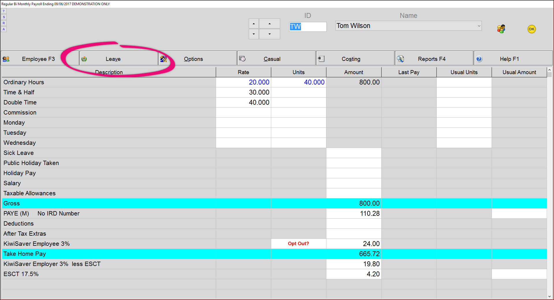 9. Process your regular pay
