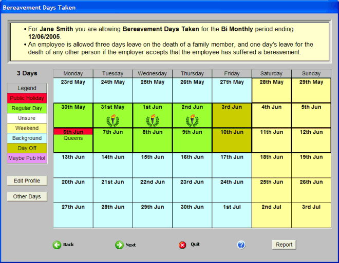 Using the Leave Calendar