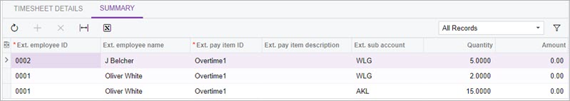 Preparing timesheet batches