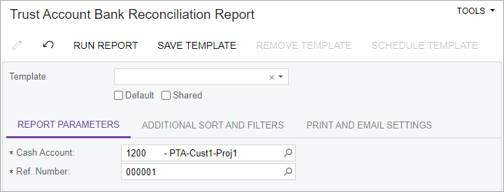 Trust account reporting