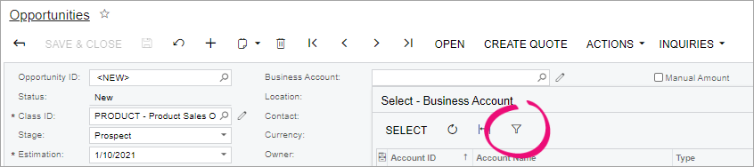 Known issue 2020.5.1.209: An opportunity can be added to inactive ...