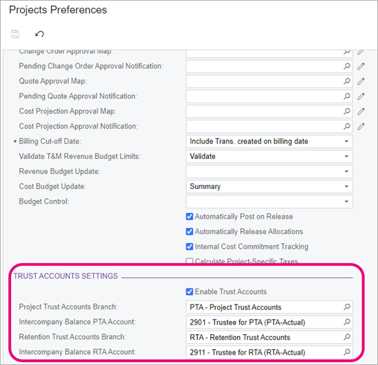 Setting up trust accounting